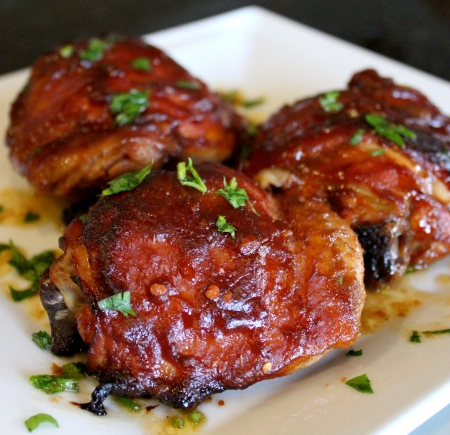 Blood Orange BBQ Bourbon Chicken w/Pineapple Balsamic - Olivia Olive Oil